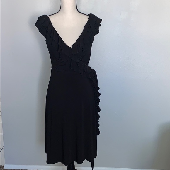 Suzi Chin for Maggy Boutique | Dresses | Sexy Black Wrap Dress With ...